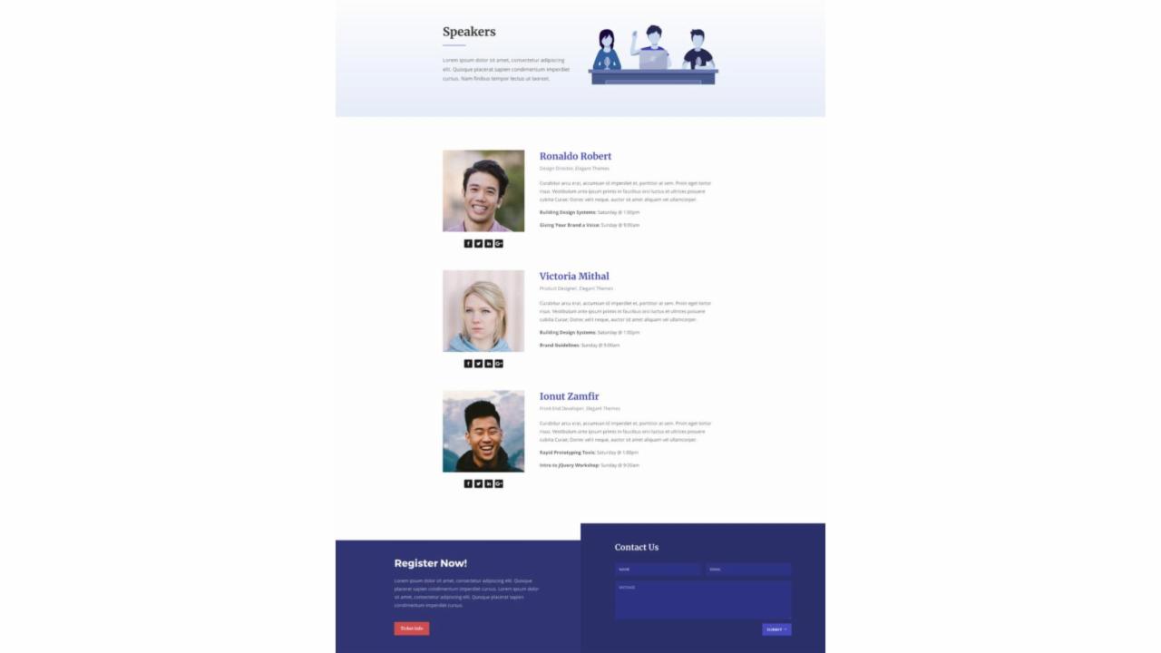 ET - Design Conference Speakers Page