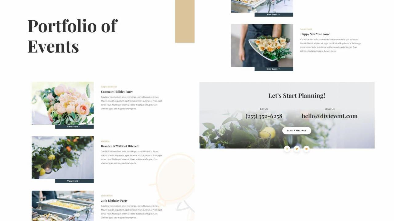 ET - Event Planner Portfolio Page