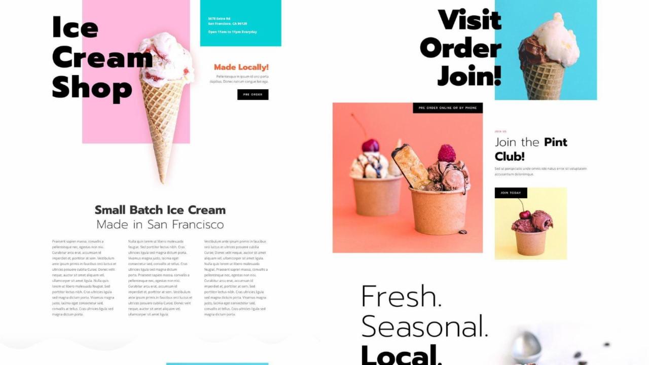 ET - Ice Cream Shop Landing Page