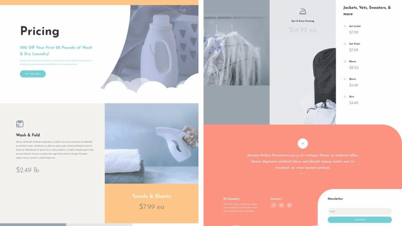 ET - Laundry Service Pricing Page