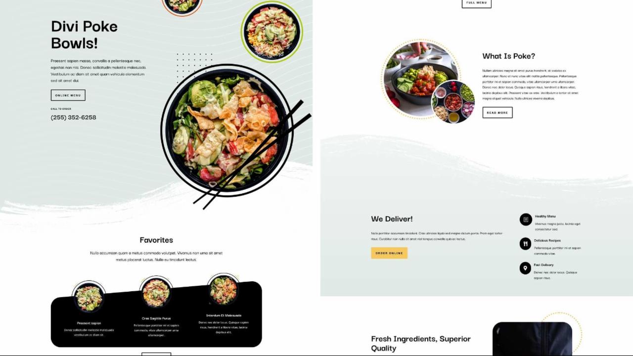 ET - Poke Restaurant Landing Page